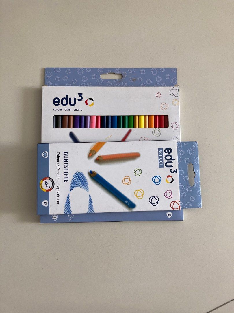 Edu3 water coloured and coloured pencils, Hobbies & Toys, Stationery & Craft, Art & Prints on ...