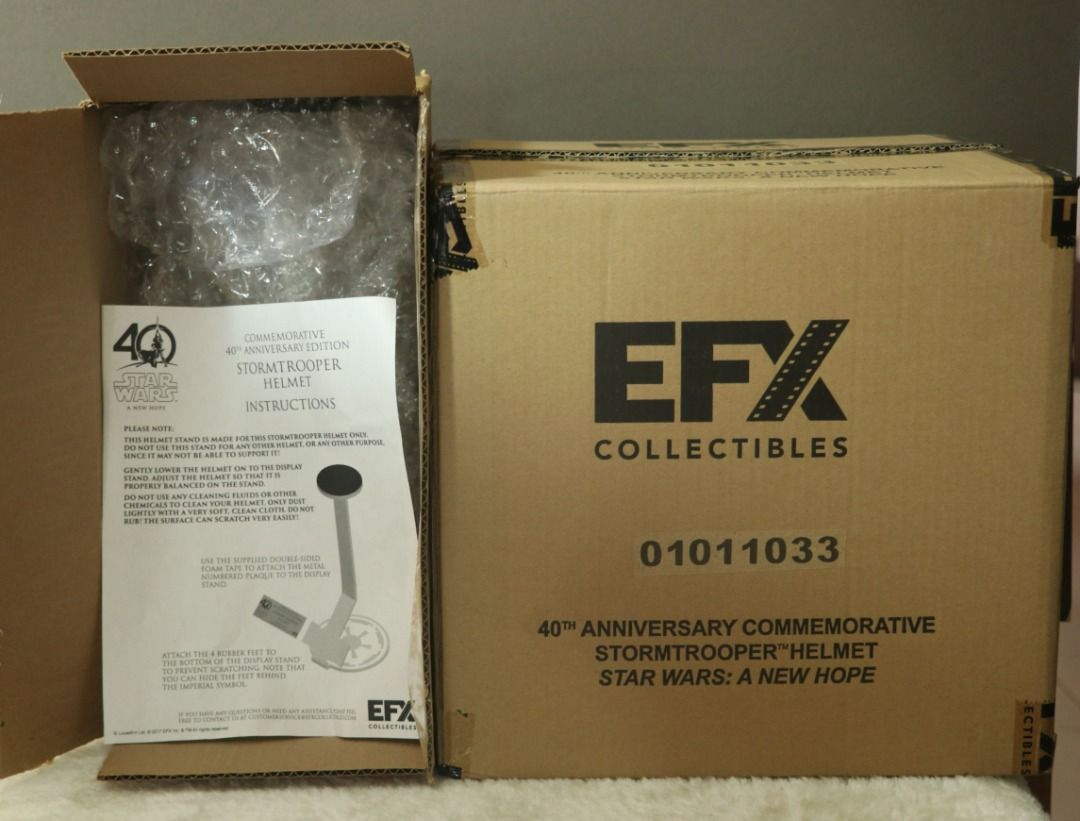 Efx Star Wars 40th Anniversary Chrome Plated Stormtrooper Helmet (Limited Edition) C/W Plaque ...