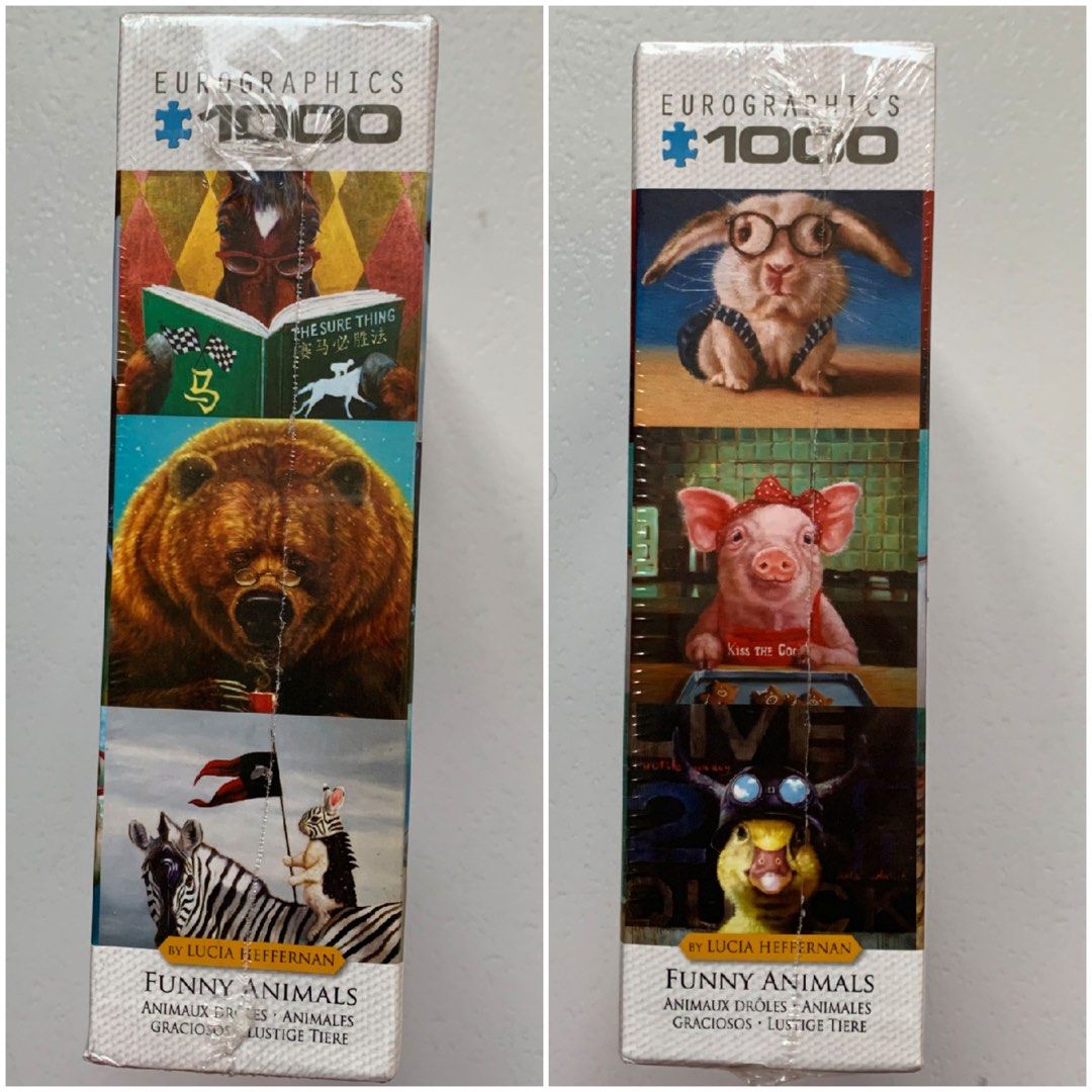 買4送1 EuroGraphics Puzzle 1000 - Funny Animals 奇趣動物 砌圖 拼圖 拼图 1000塊 ...