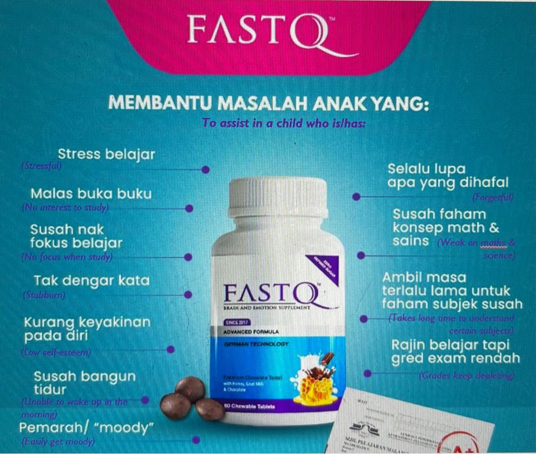 FastQ brain booster for kids, Health & Nutrition, Health Supplements, Vitamins & Supplements on ...