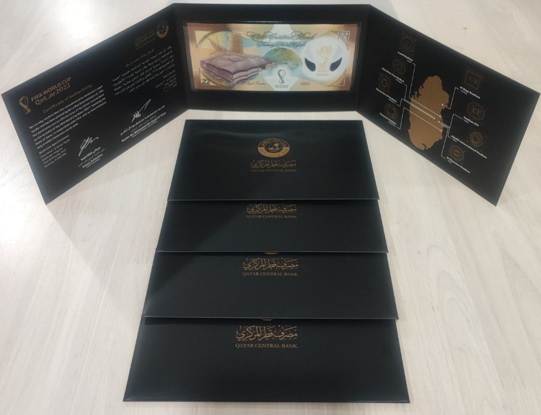 Fifa World Cup Qatar 2022 Commemorative Bank Note 22 Riyal, Hobbies ...