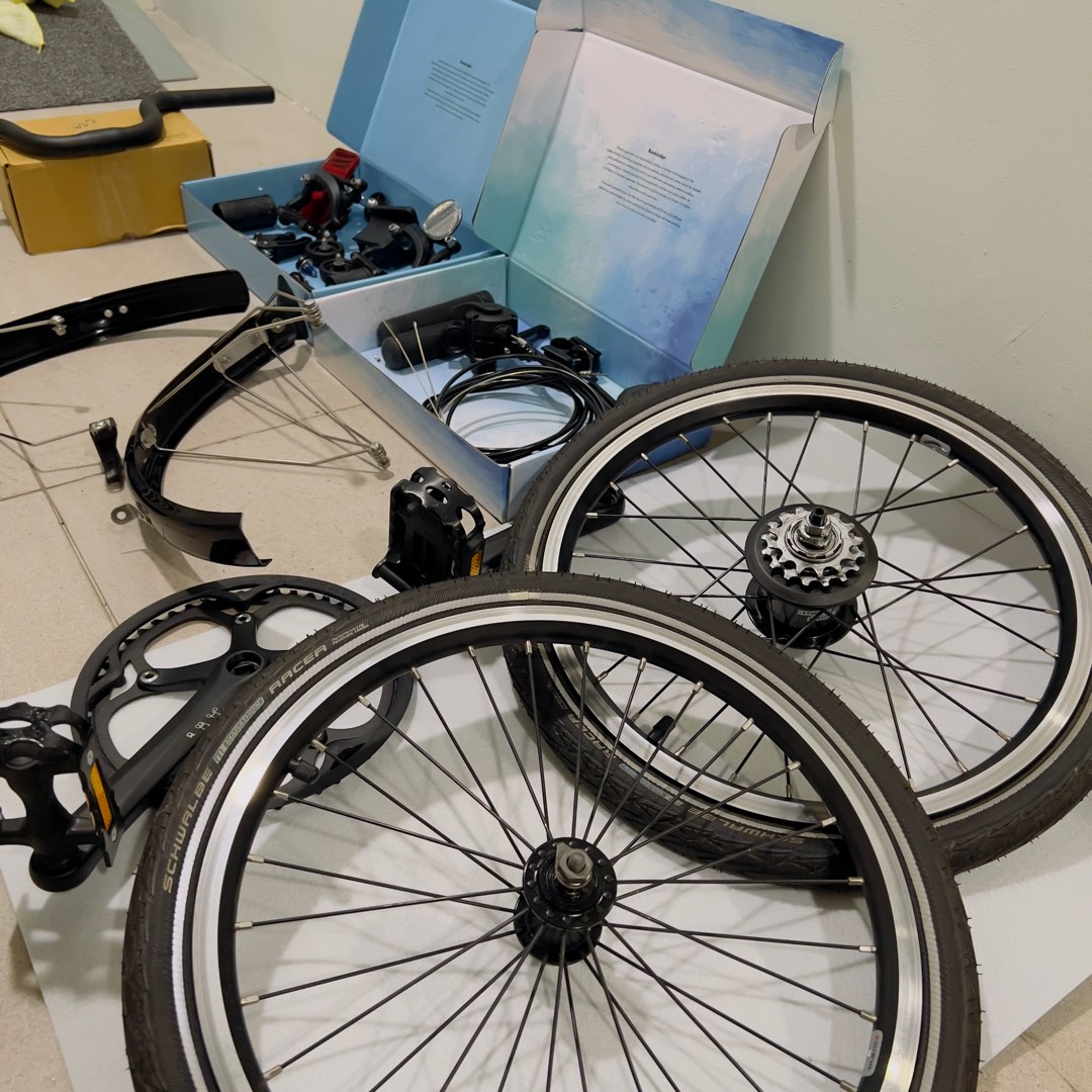 Full M6L Brompton parts strip from Team gb. Wheelset / suspension ...