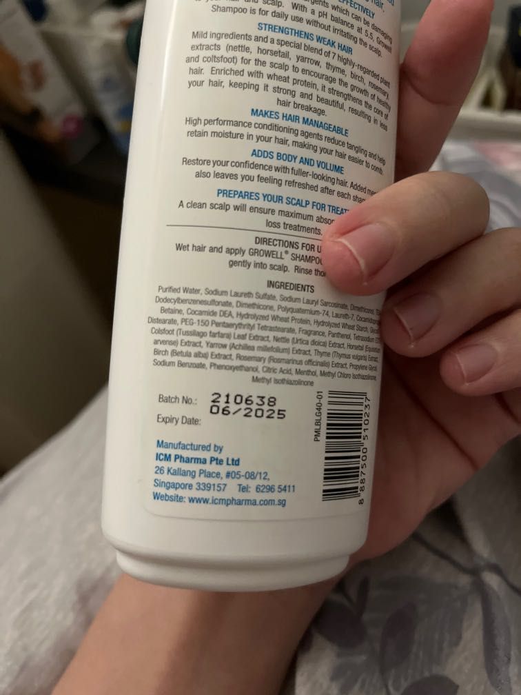 Growell shampoo 200ml, Beauty & Personal Care, Hair on Carousell