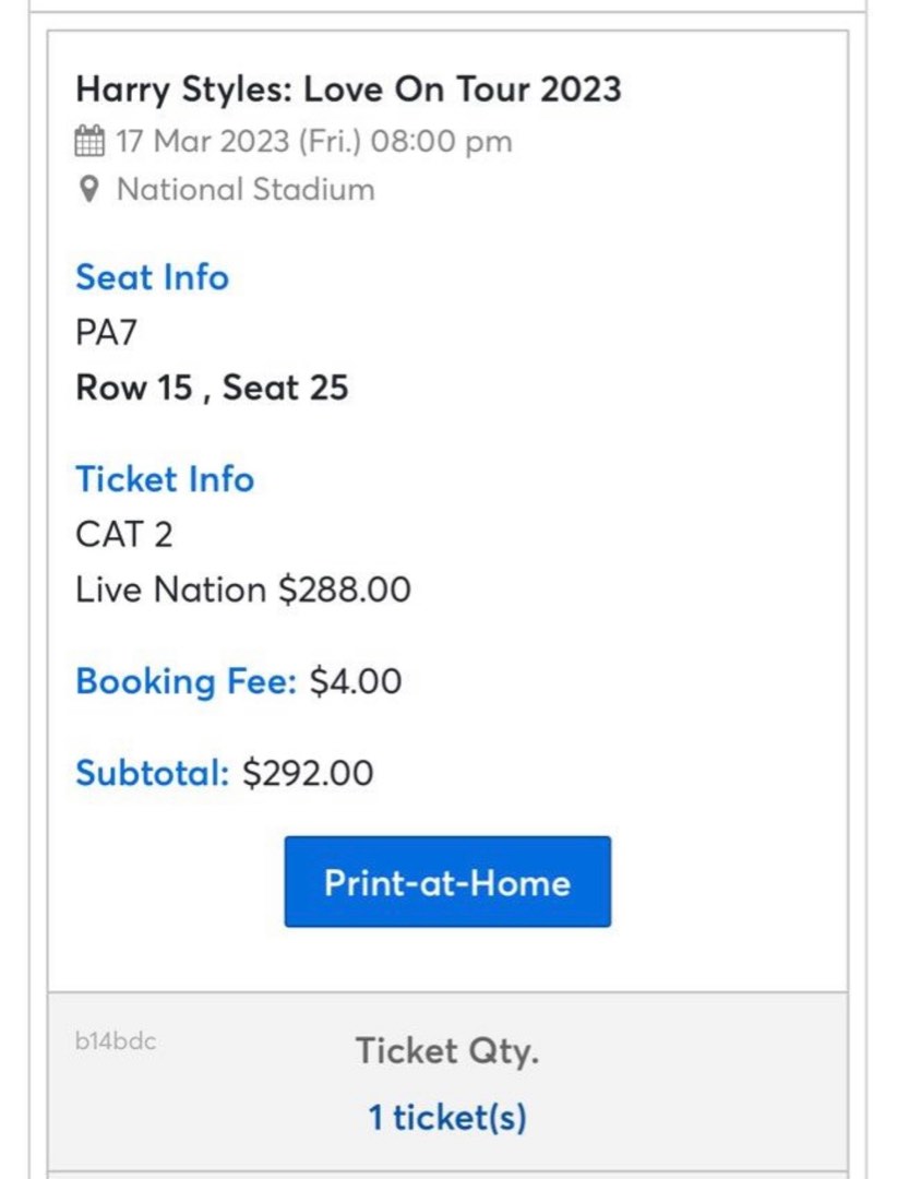 Harry Styles: Love on Tour 2023 ticket, Tickets & Vouchers, Event ...