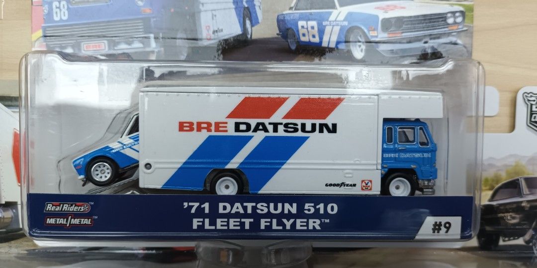 hotwheels 1:64 Team Transporter Set '72 Datsun 510 Fleet Flyer + Nissan ...