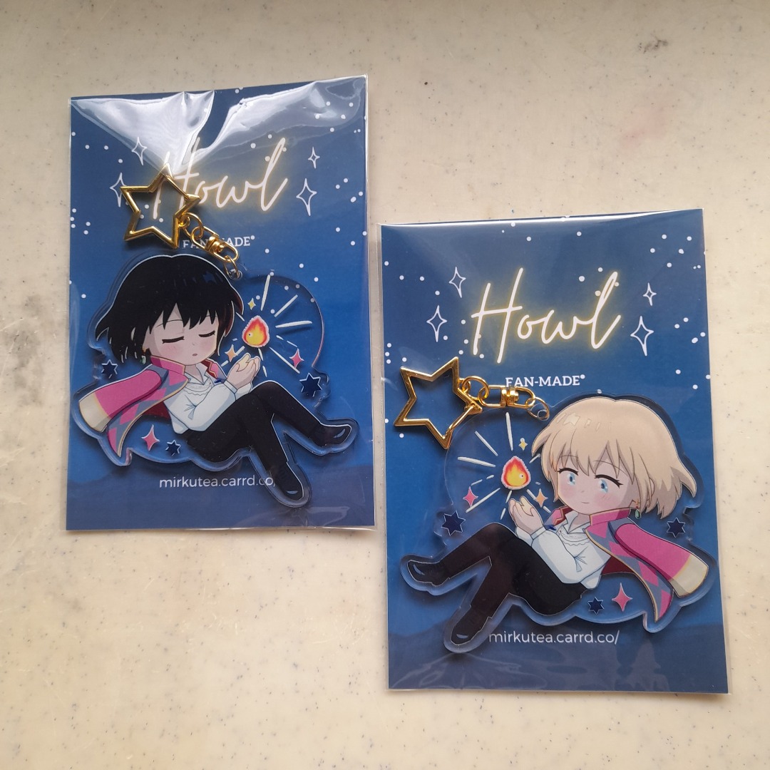 Howl's Moving Castle acrylic keychain, Hobbies & Toys, Toys & Games on ...