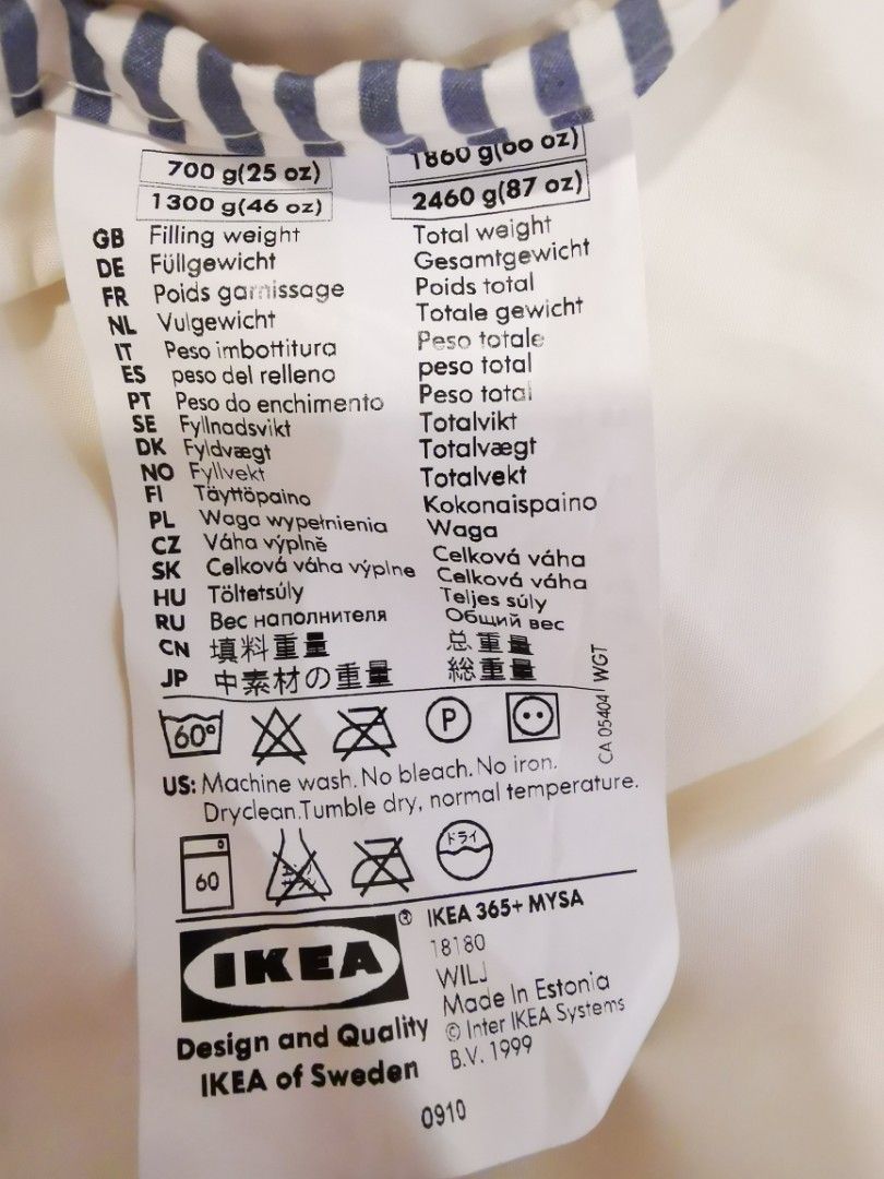 Ikea 365+(MYSA) Comforter king size warm rate 1+3, Furniture & Home ...