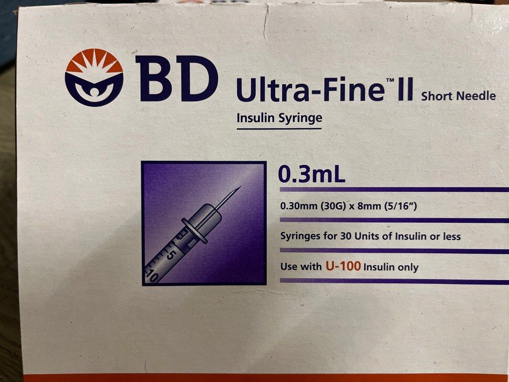 Insulin needle 8mm, Health & Nutrition, Medical Supplies & Tools on ...