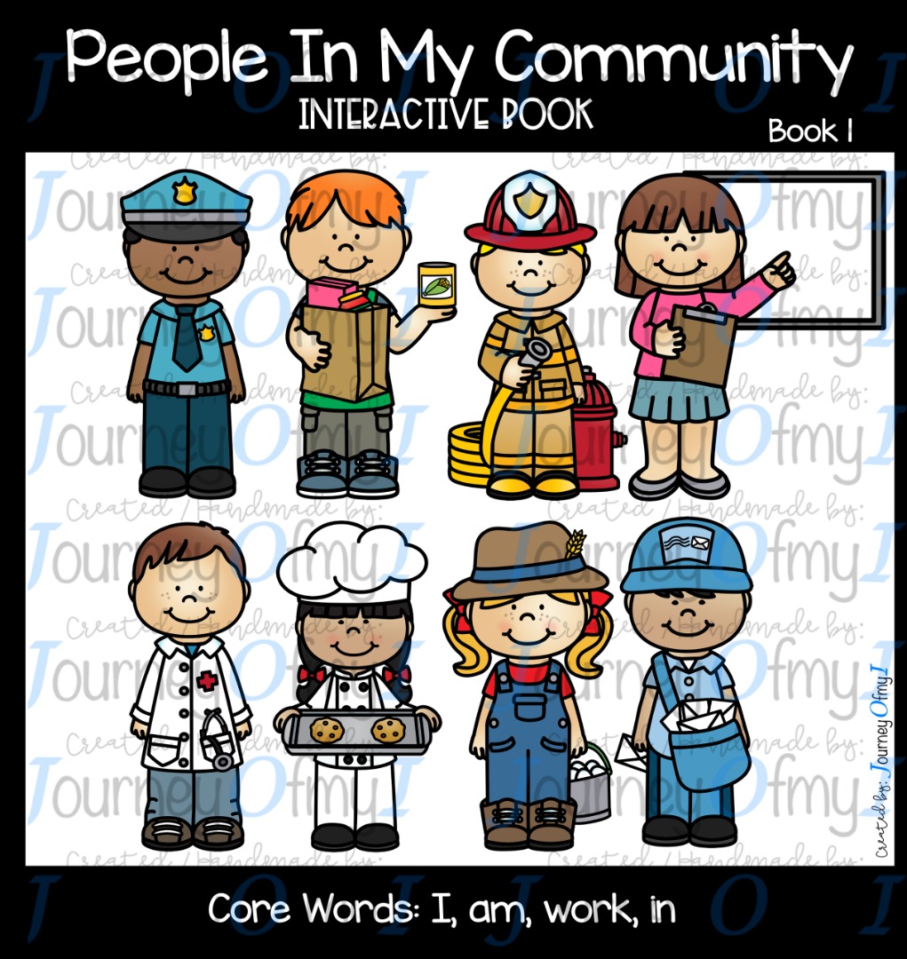 Interactive Book - People In My Community (Books 1 & 2), Hobbies & Toys ...