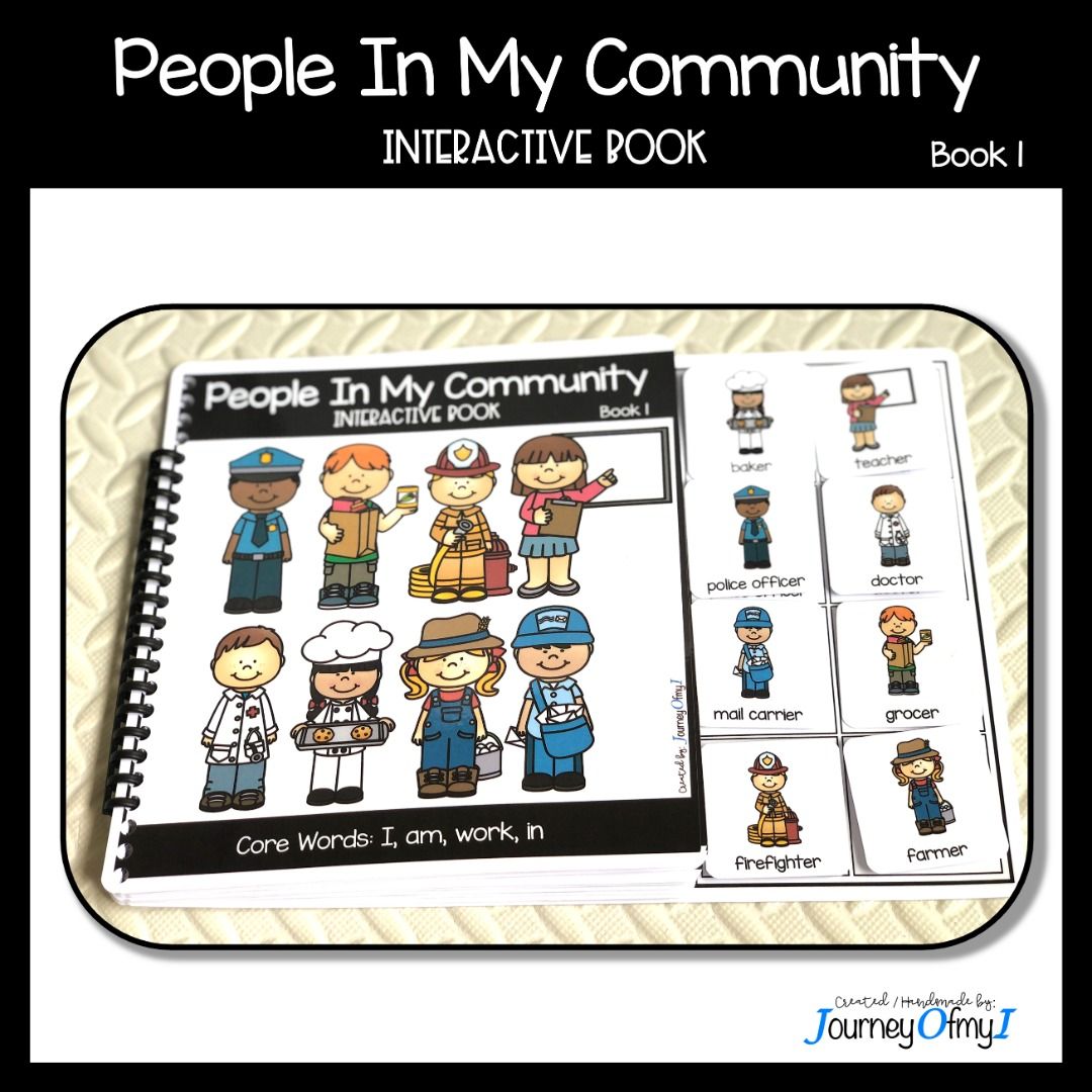 Interactive Book - People In My Community (Books 1 & 2), Hobbies & Toys ...
