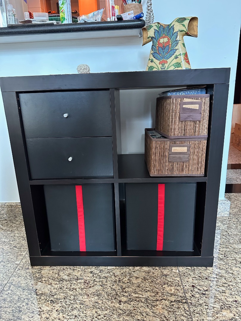 Kallax 2X2 with drawers, Furniture & Home Living, Furniture, Shelves ...