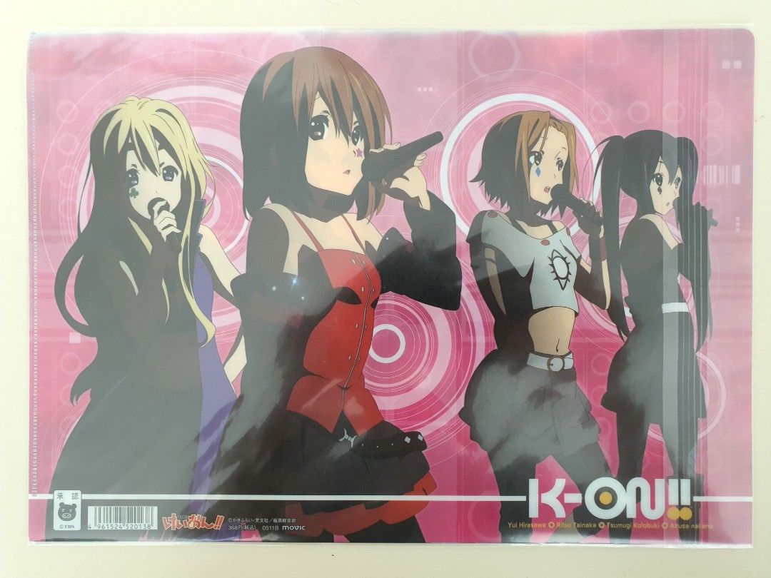 K-on! A4 clear file, Hobbies & Toys, Memorabilia & Collectibles, Fan Merchandise on Carousell