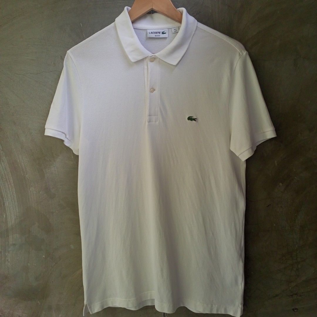 Lacoste White Polo Shirt, Men's Fashion, Tops & Sets, Tshirts & Polo Shirts on Carousell
