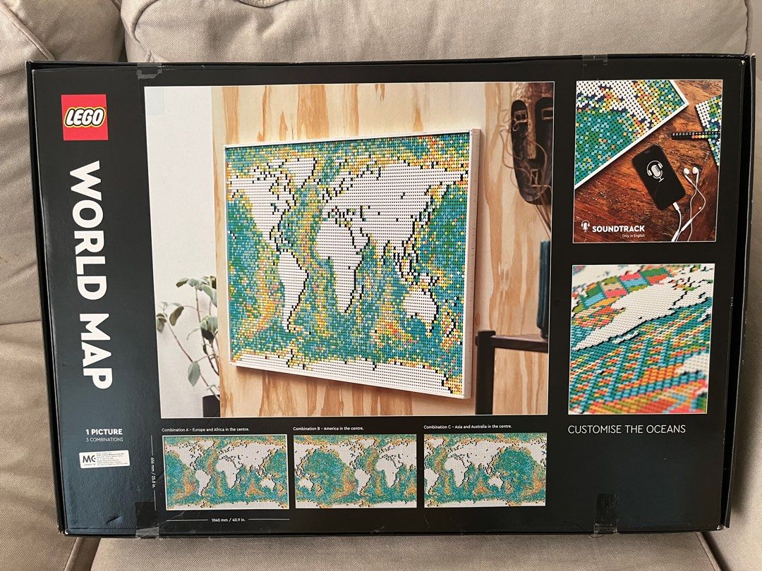 Lego World Map, Hobbies & Toys, Toys & Games on Carousell