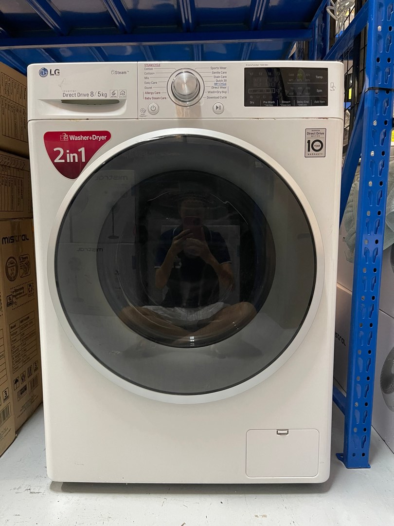 LG 8kg/5kg FC1408R4W WASHER AND DRER 2 IN 1 MACHINE, TV & Home Appliances, Washing Machines and ...