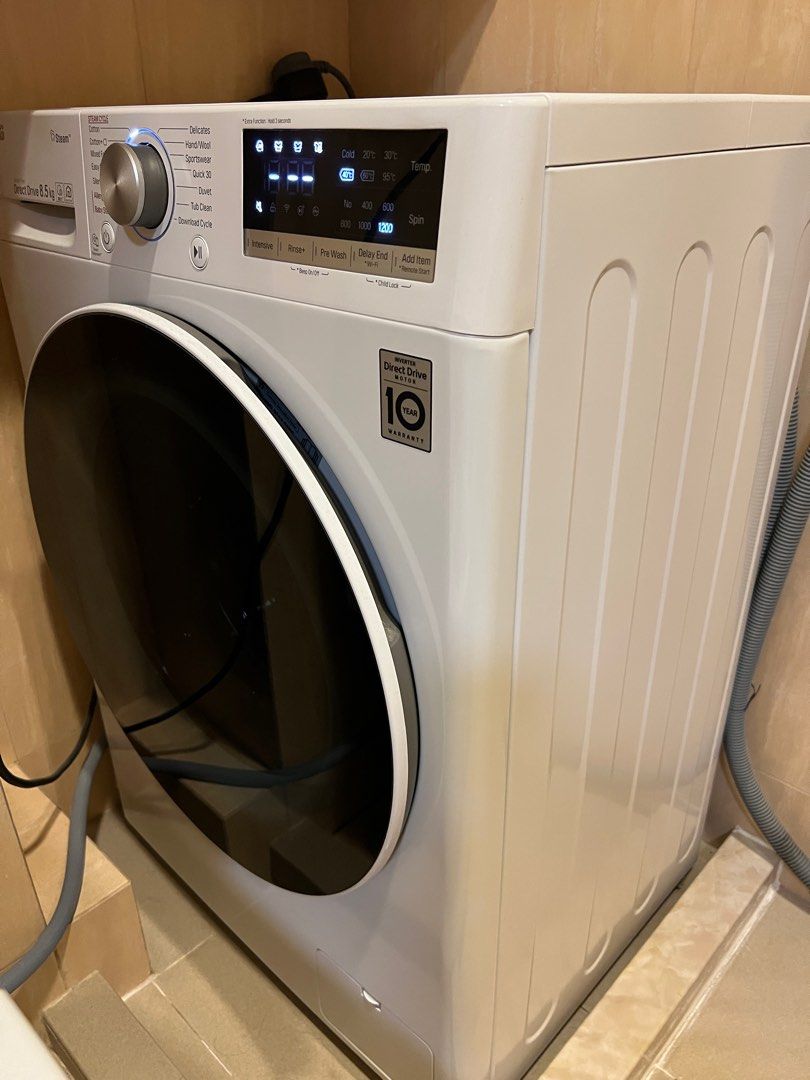 LG FV1285S4W 8.5KG Inverter Direct Drive, TV & Home Appliances, Washing ...