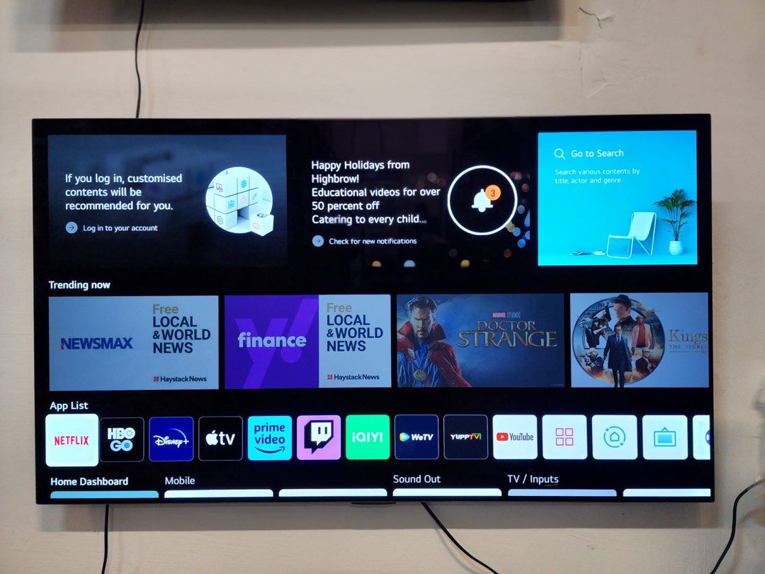 LG Gallery 55” OLED 4K TV OLED55G1PTA, TV & Home Appliances, TV ...