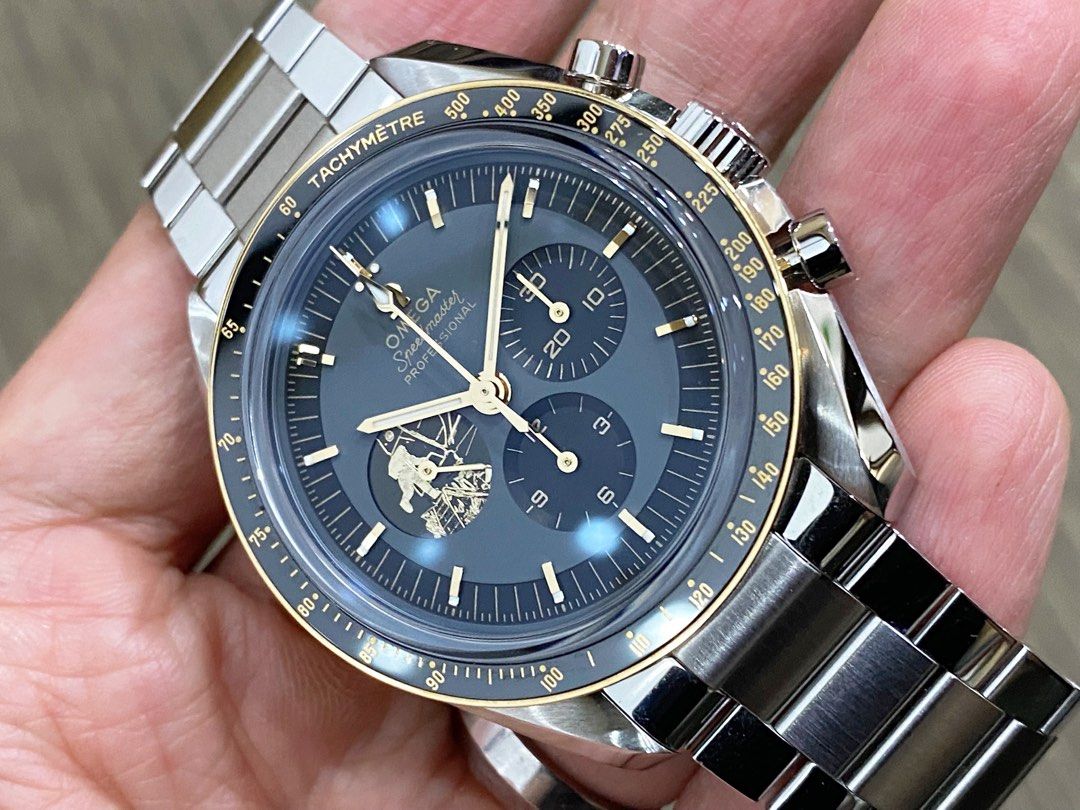 Like New Sep 20 Local Omega Speedmaster Moonshine Gold Apollo 11 50th ...