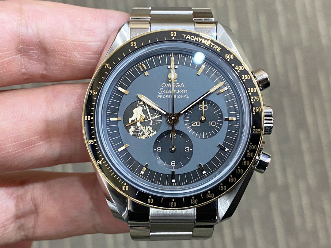 Like New Sep 20 Local Omega Speedmaster Moonshine Gold Apollo 11 50th ...
