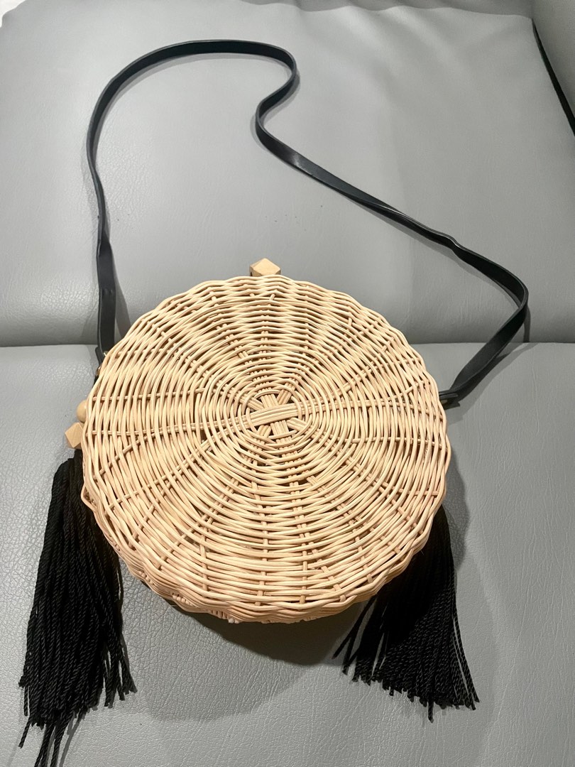 Mango Rattan bag, Women's Fashion, Bags & Wallets, Cross-body Bags on ...