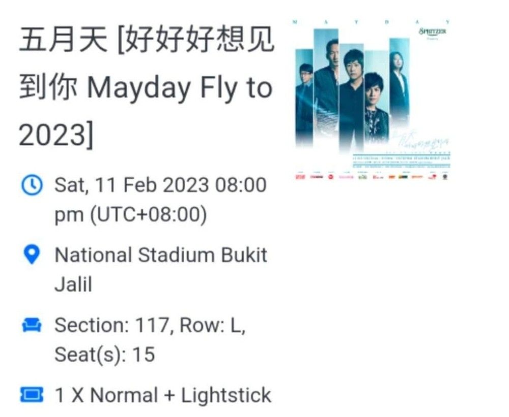 MAYDAY Fly to 2023 MALAYSIA, Tickets & Vouchers, Event Tickets on Carousell