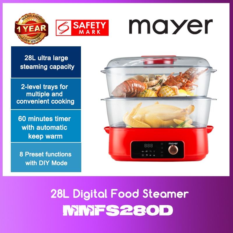 Mayer MMFS280D 28L Digital Food Steamer WITH 1 YEAR WARRANTY, TV & Home ...