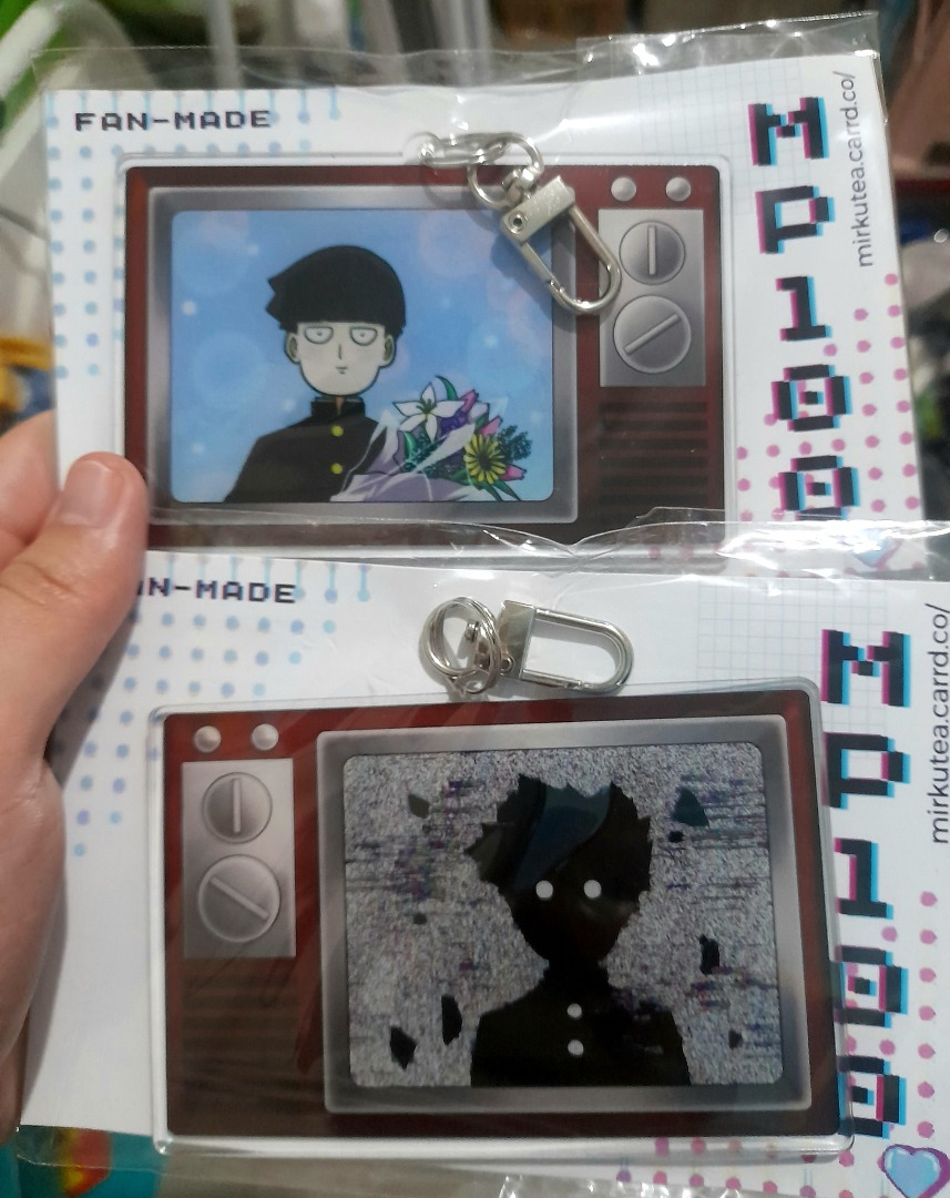 Mob psycho 100 acrylic keychain, Hobbies & Toys, Toys & Games on Carousell
