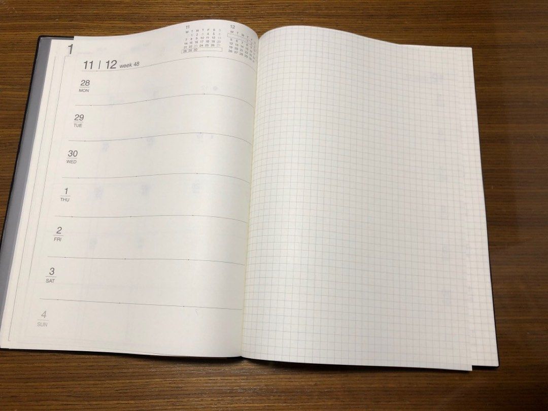 Muji diary 2023 brand new dark grey, Hobbies & Toys, Stationery & Craft ...