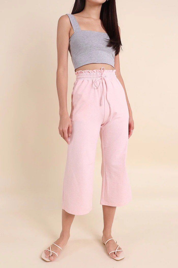Neonmello basic nolene comfy pants in cloud pink, Women's Fashion ...
