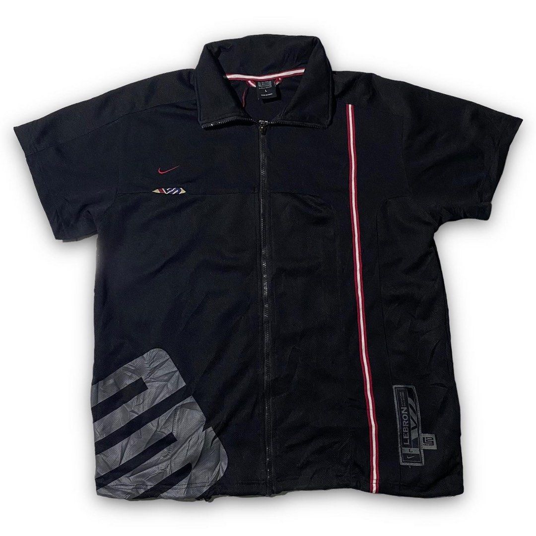 Nike x Leborn James Track Shirt, Fesyen Pria, Pakaian , Baju Luaran di ...