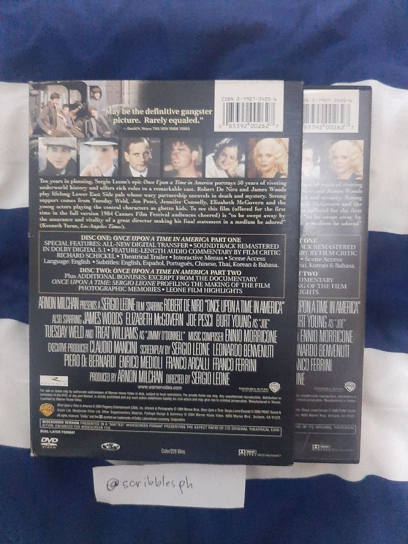 Once Upon a Time in America DVD, Hobbies & Toys, Music & Media, CDs ...