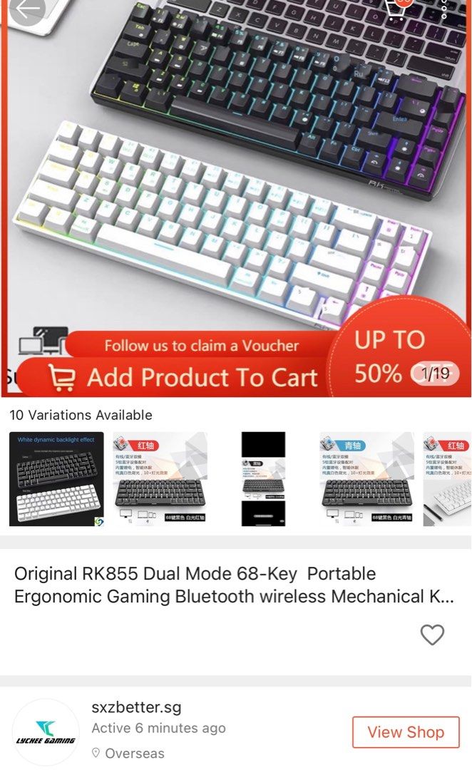 Original RK855 Dual Mode Mechanical Keyboard, Computers & Tech, Parts ...
