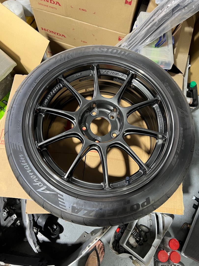 Original TC105X with RE004, Car Accessories, Tyres & Rims on Carousell