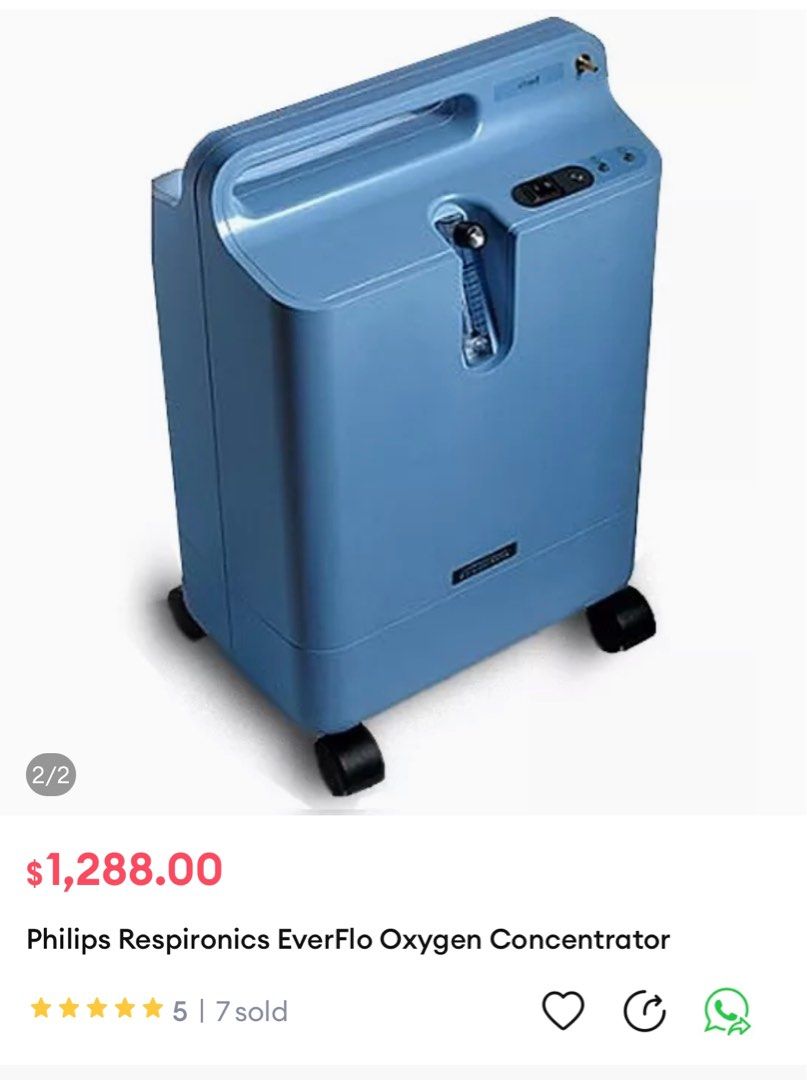 Philips Respironics Oxygen Concentrator, Health & Nutrition, Assistive ...