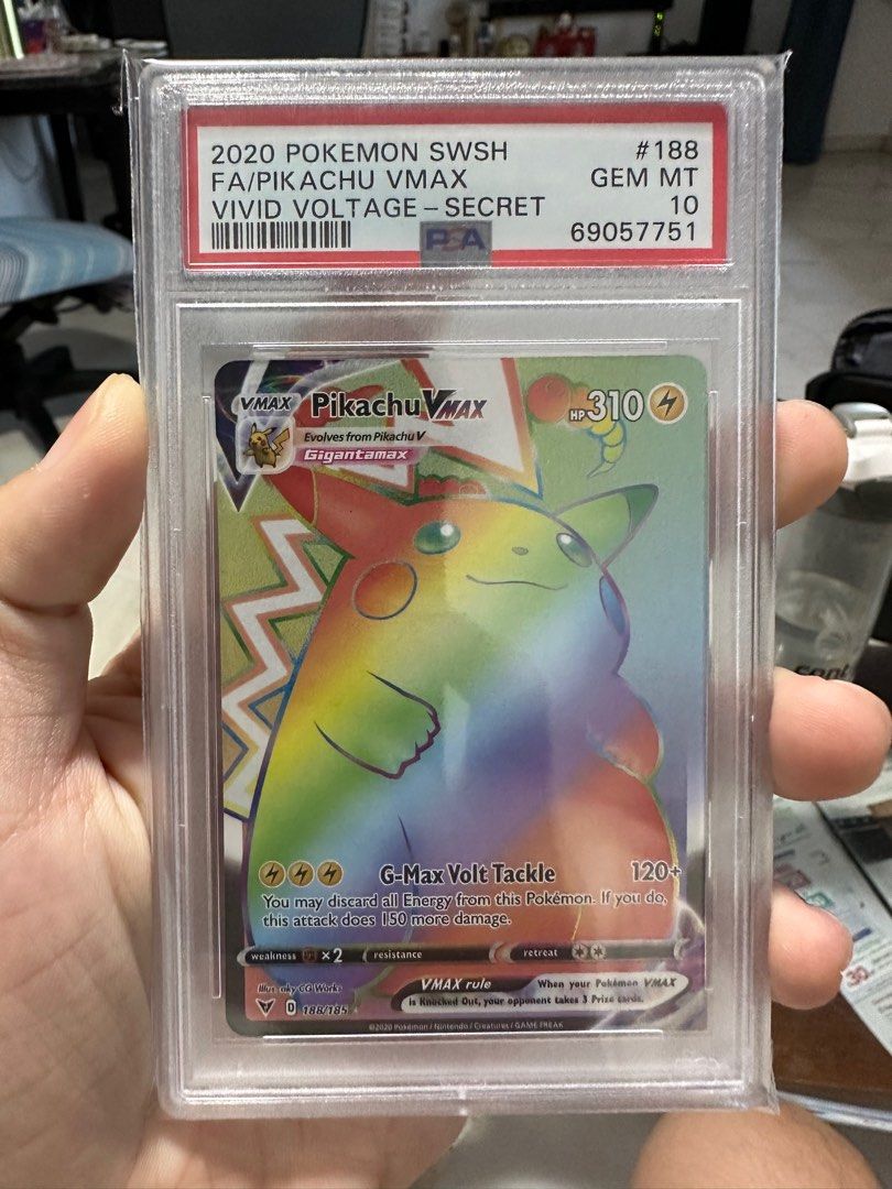 Pikachu rainbow vmax PSA 10, Hobbies & Toys, Toys & Games on Carousell