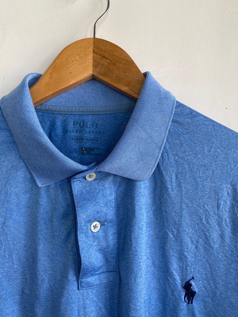 Polo Ralph Lauren blue poloshirt, Men's Fashion, Tops & Sets, Tshirts & Polo Shirts on Carousell