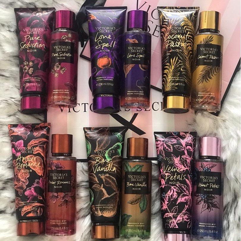 Ready Stock Victoria Secret Noir Collection Combo Set, Beauty ...