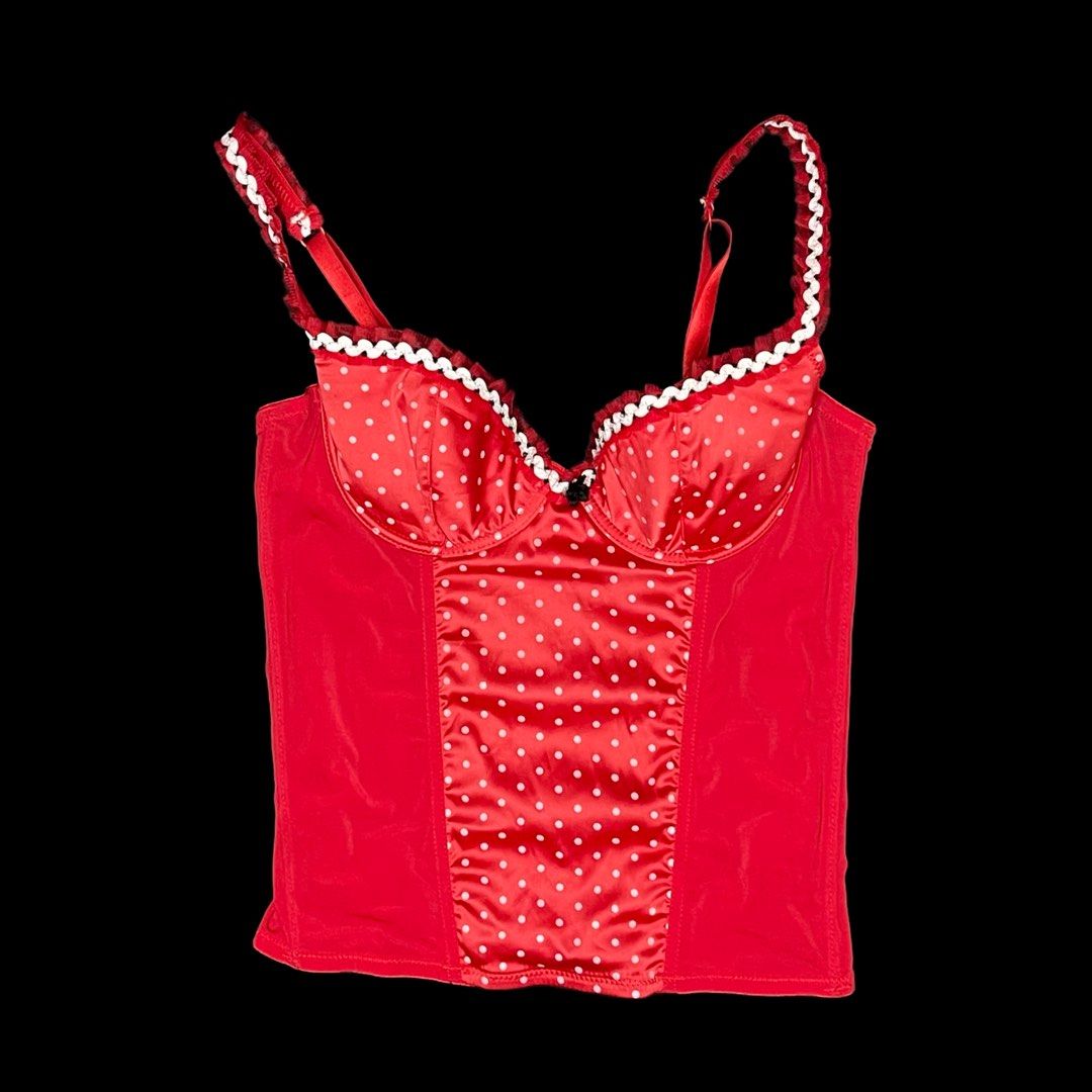 Red Bustier Top, Women's Fashion, Tops, Others Tops on Carousell