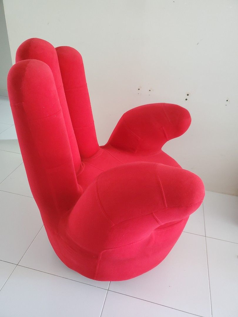 Red Hand Figure Chair, Furniture & Home Living, Furniture, Chairs on ...