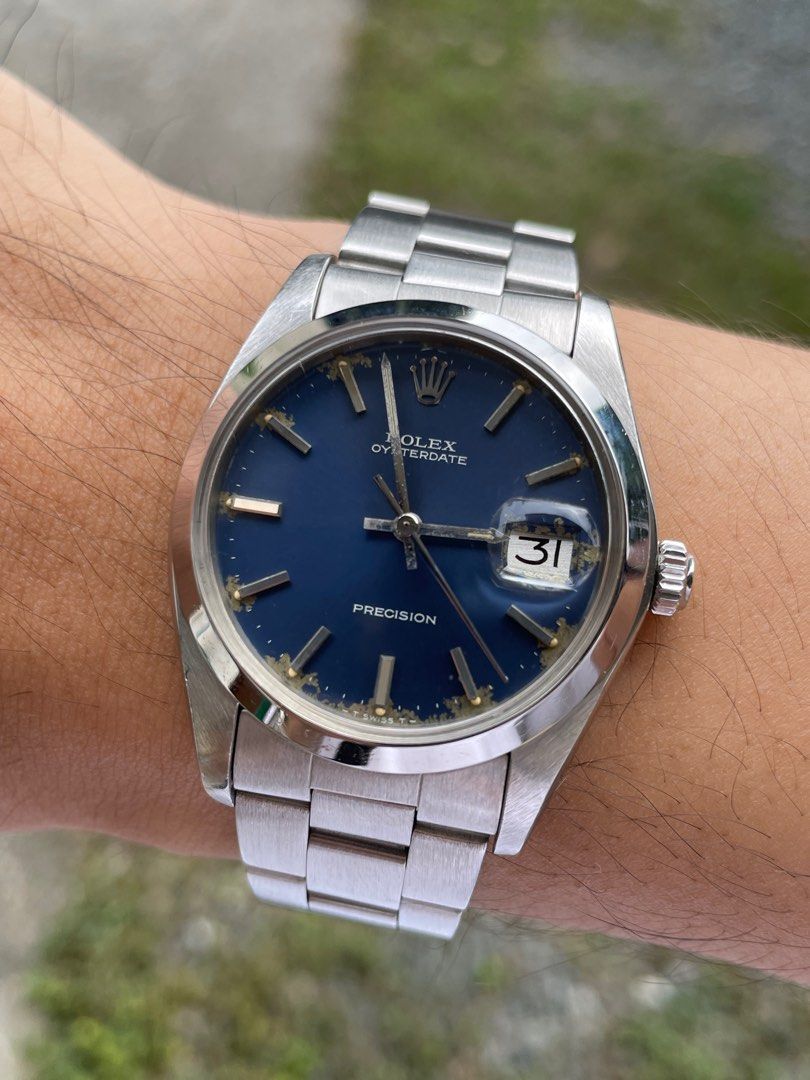 Rolex Precision 6694 Blue Dial, Luxury, Watches on Carousell