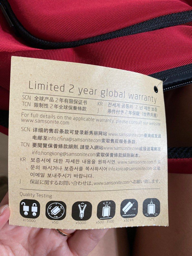 Samsonite Red Backpack HAEIL, Men's Fashion, Bags, Backpacks on Carousell