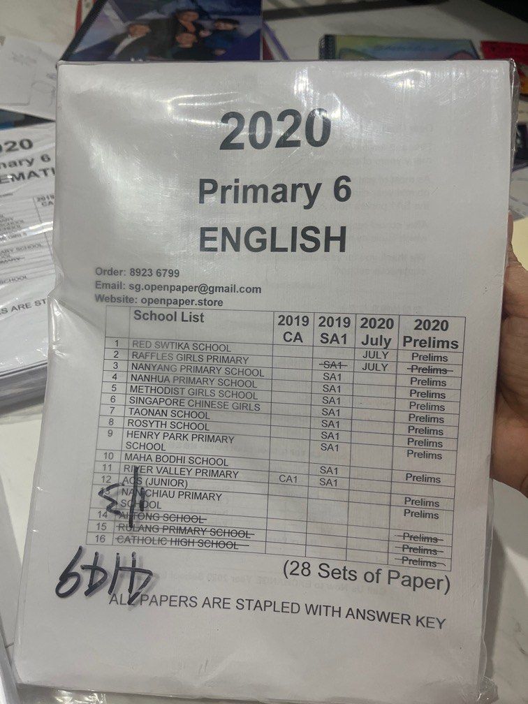 School Exam Papers 2020 / 2019, Everything Else on Carousell