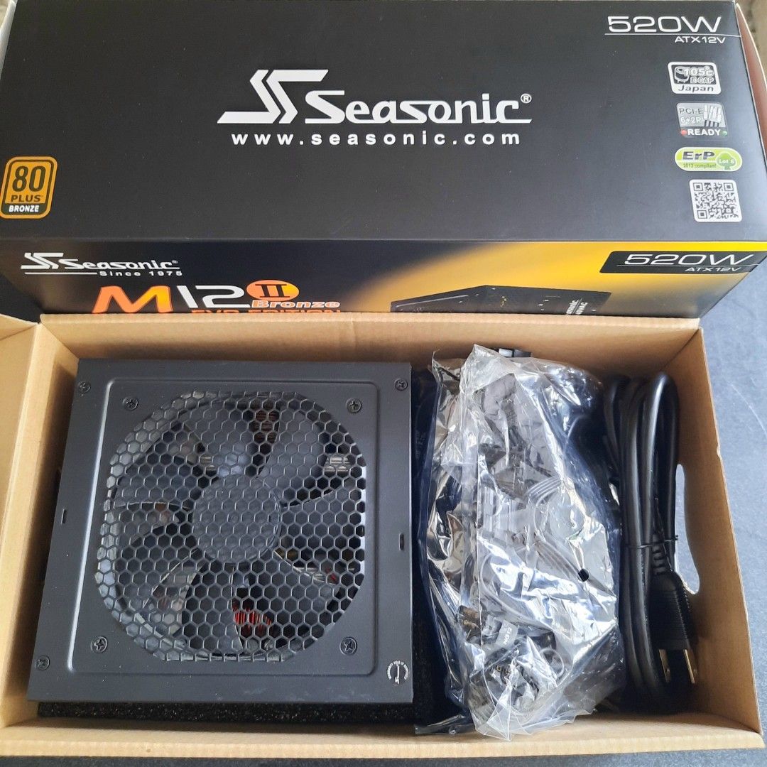 PSU | Seasonic M12II EVO 520 Bronze 520W, Computers & Tech, Parts ...