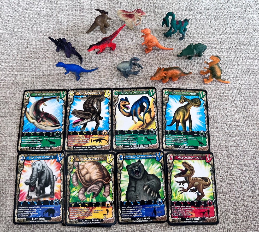Set of 11 Dinasour figurines and 8 Predator Cards, Hobbies & Toys, Toys ...