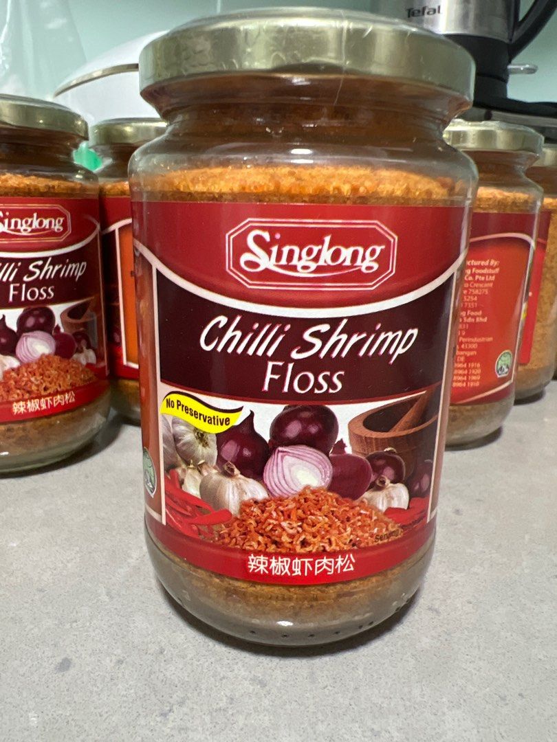 Singlong Chilli Shrimp Floss, Food & Drinks, Spice & Seasoning on Carousell