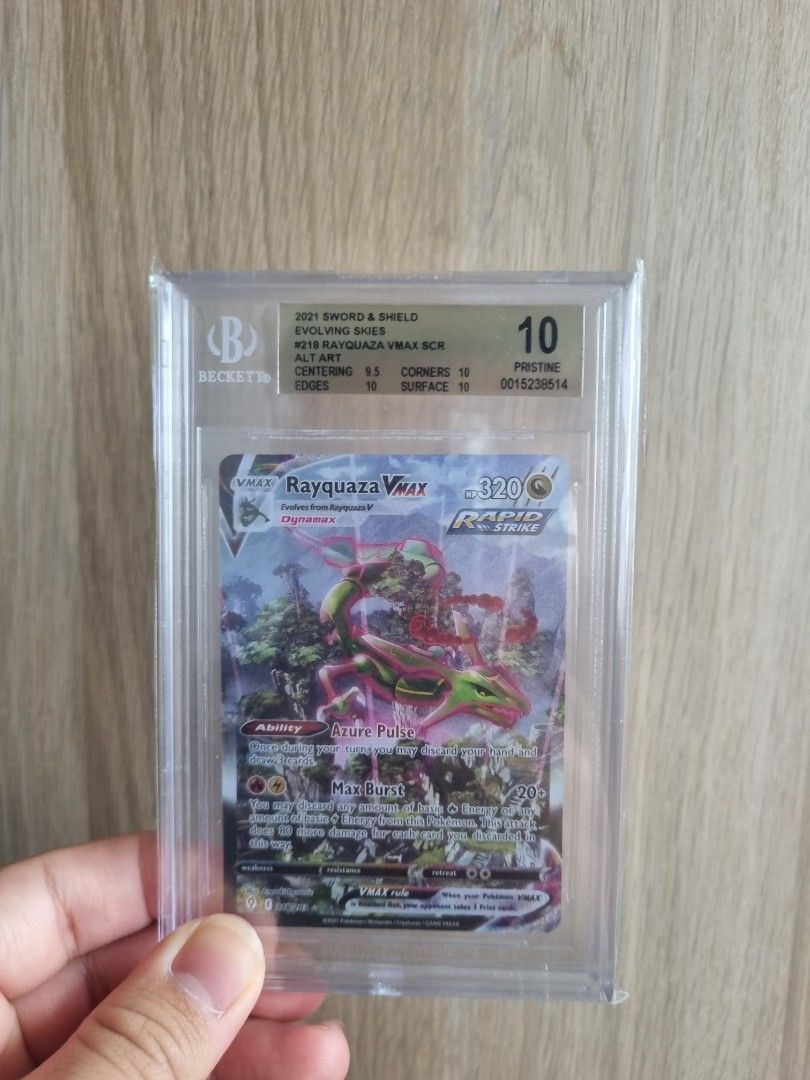 [SLAB] BGS 10 Gold Label Rayquaza VMAX Alternate Art (Evolving Skies ...