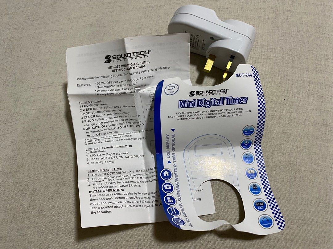 Soundtech mini digital timer MDT-268, Furniture & Home Living, Home ...