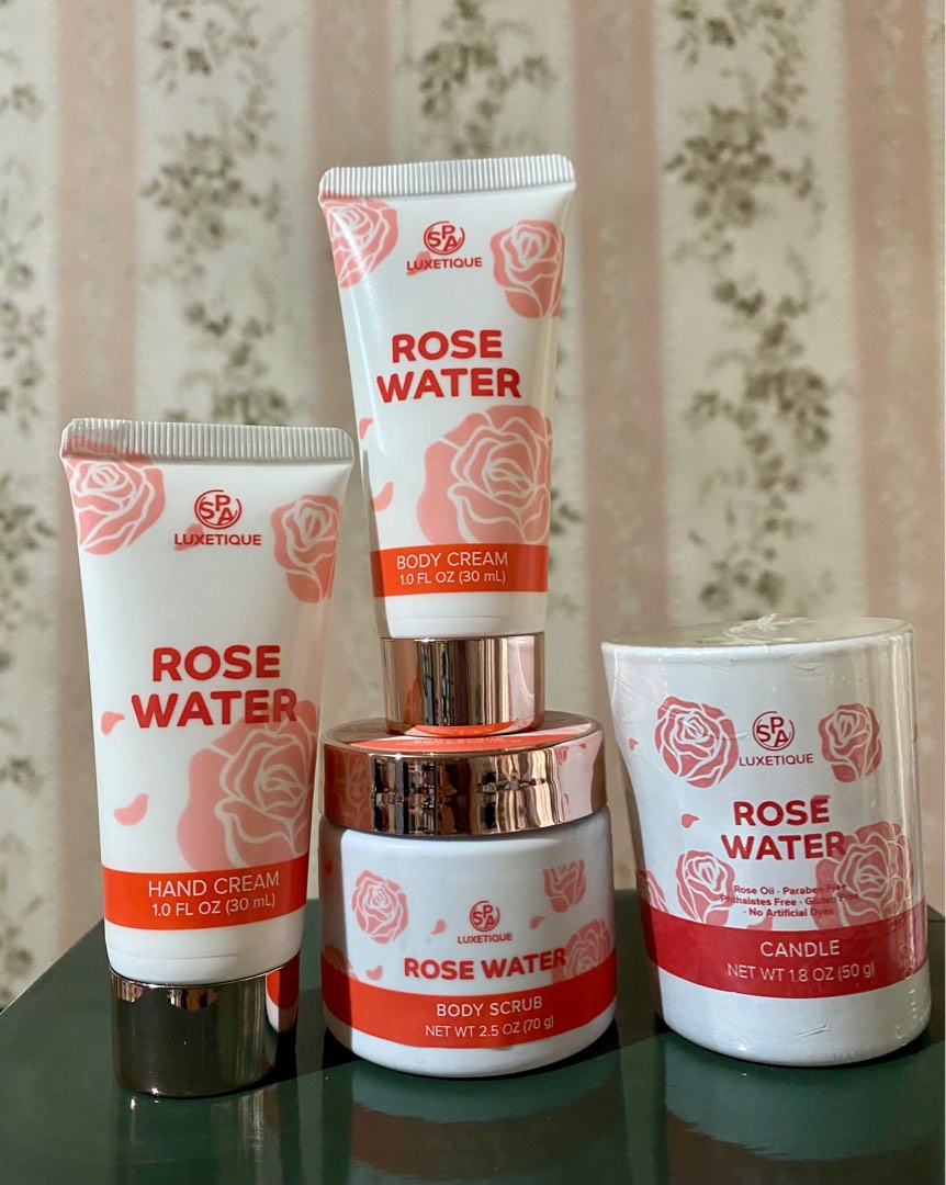 Spa Luxtique Rose Water Bath Set, Beauty & Personal Care, Bath & Body ...