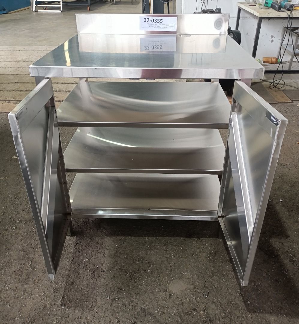 Stainless steel 4 tier work table, Furniture & Home Living, Kitchenware ...