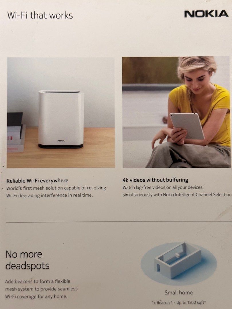 StarHub router Nokia Beacon 1 Smart WiFi Mesh, Computers & Tech, Parts ...